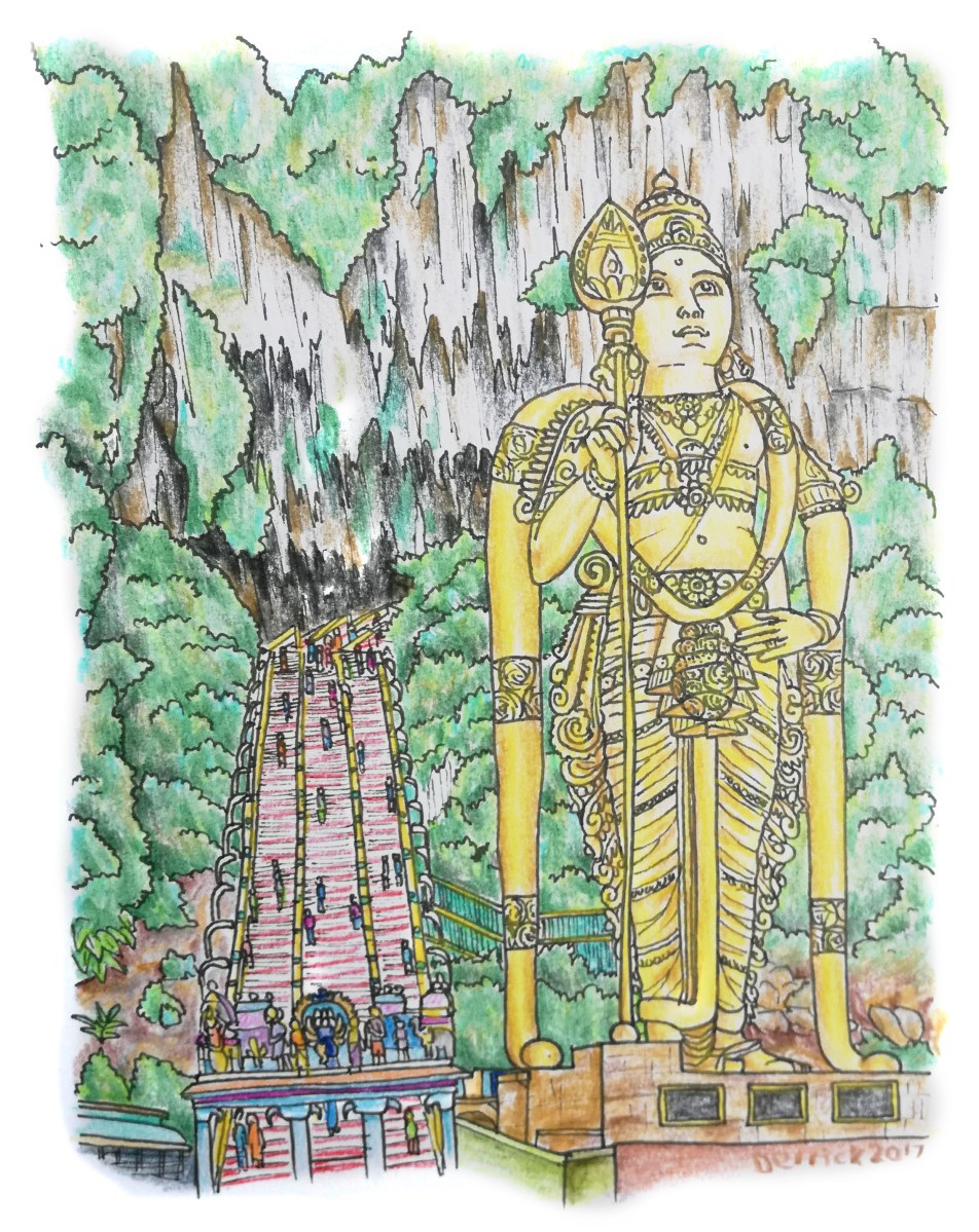 Sketching Malaysia And Batu Caves – StickyMangoRice