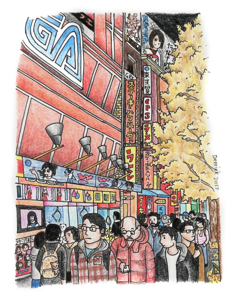 Urban Sketching On The Streets Of Tokyo – StickyMangoRice