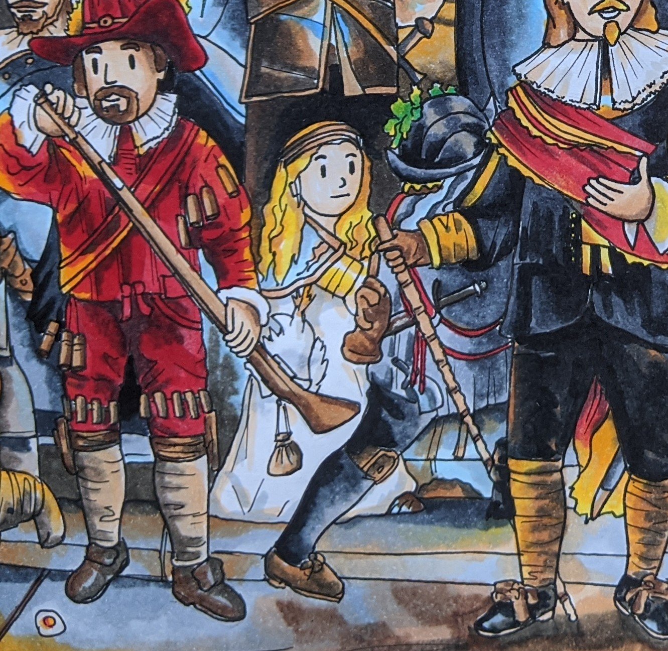 Copic Marker Challenge – Recreating Rembrandt’s Masterpiece The Night ...