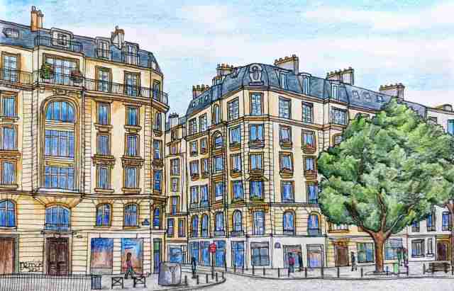 Perspective Drawings Of Streets Of Paris Paris